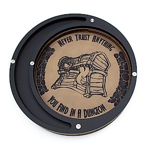 C4Labs 7.25" Padded Vegan Leather Eclipse Dice Tray - Mimic Dungeon Monster