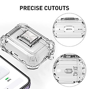 Valkit Compatible Airpods Pro 2 Case 2023/2022 Clear with Lock, Soft TPU AirPod Pro 2nd/1st Generation Case Shockproof Protective Cover with Lanyard & Keychain for Airpods Pro 2nd/1st Gen