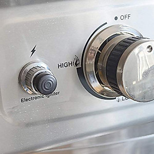 onlyfire 14431 Universal Spark Generator for Gas Grill Models by Grillmate, and Others, 2 Male Outlet AA Battery Push Button Igniter,Silver