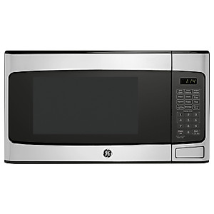 GE JES1145SHSS Microwave Oven, Compact Cubic, 950-watt Capacity, 6 Auto Cooking Settings, Kitchen Essentials for the Countertop, Dorm Room or Apartment, Stainless Steel, OLD 1.1 Cu. Ft