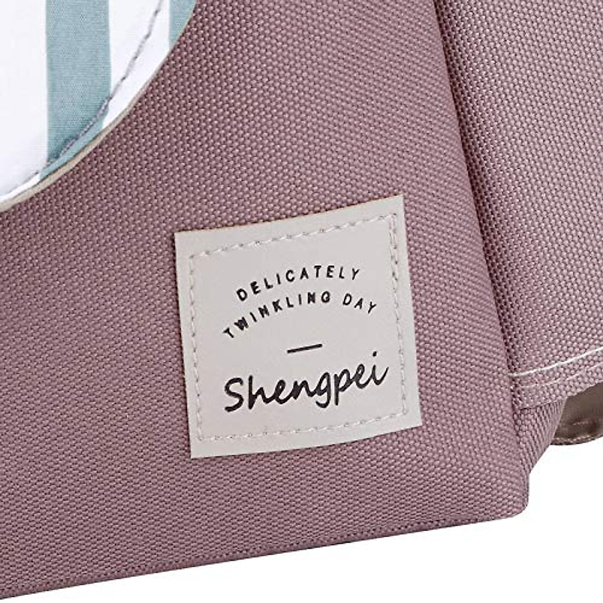 Baby Stroller Hanging Bag Universal Cup Holder Storage Bag Strollers Accessory With Movable Internal Partitionbaby Store Bottles Coffee Cups(Mint stripes)