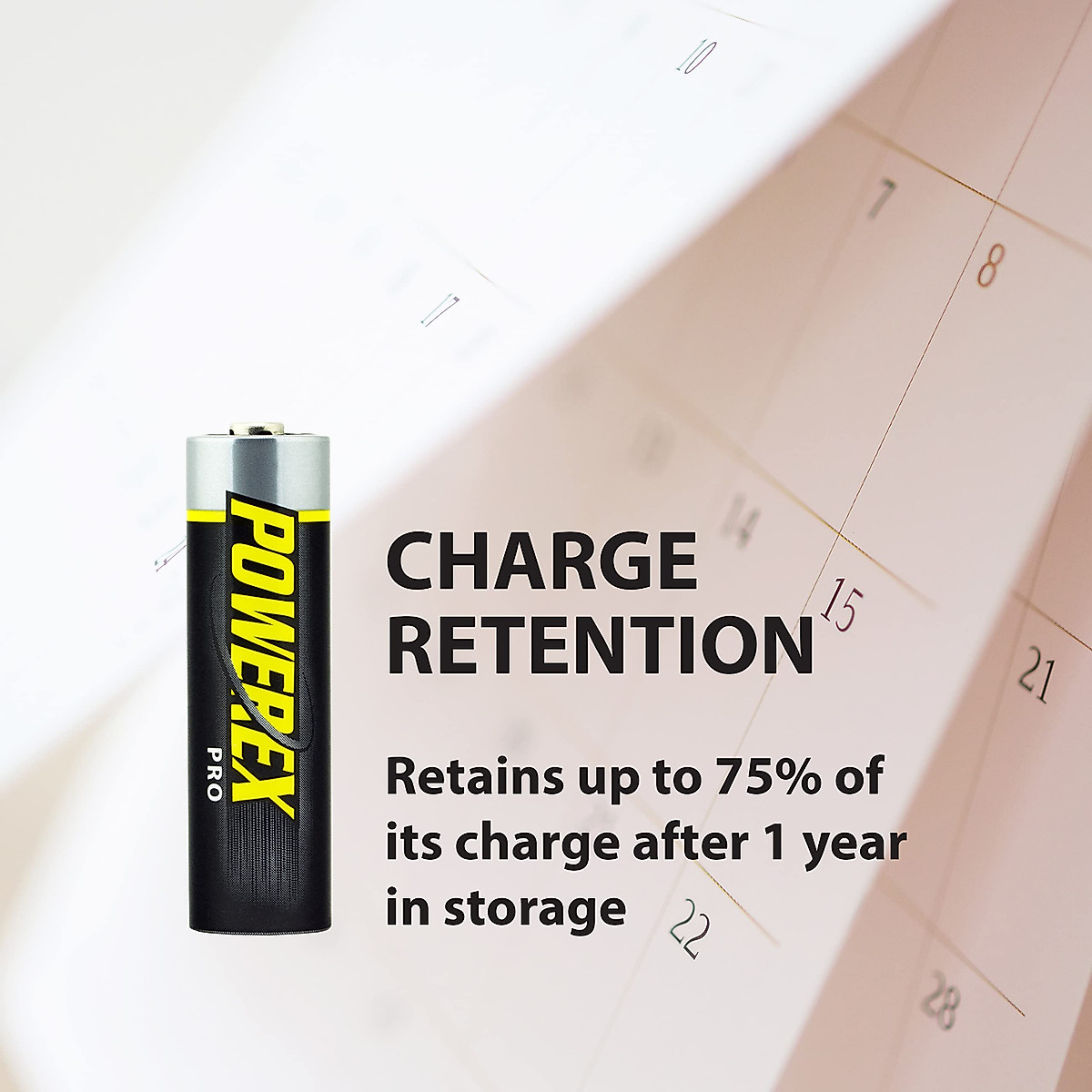 Powerex PRO High Capacity Rechargeable AA NiMH Batteries (1.2V, 2700mAh) - 8-Pack, (MH-8AAPRO-BH)