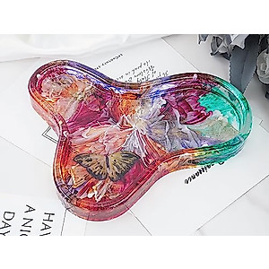 Yalulu DIY Tray Silicone Resin Mold, Irregular Jewelry Plate Dish Casting Mold, Large Resin Molds for DIY Jewelry Holder&Decorative Tray