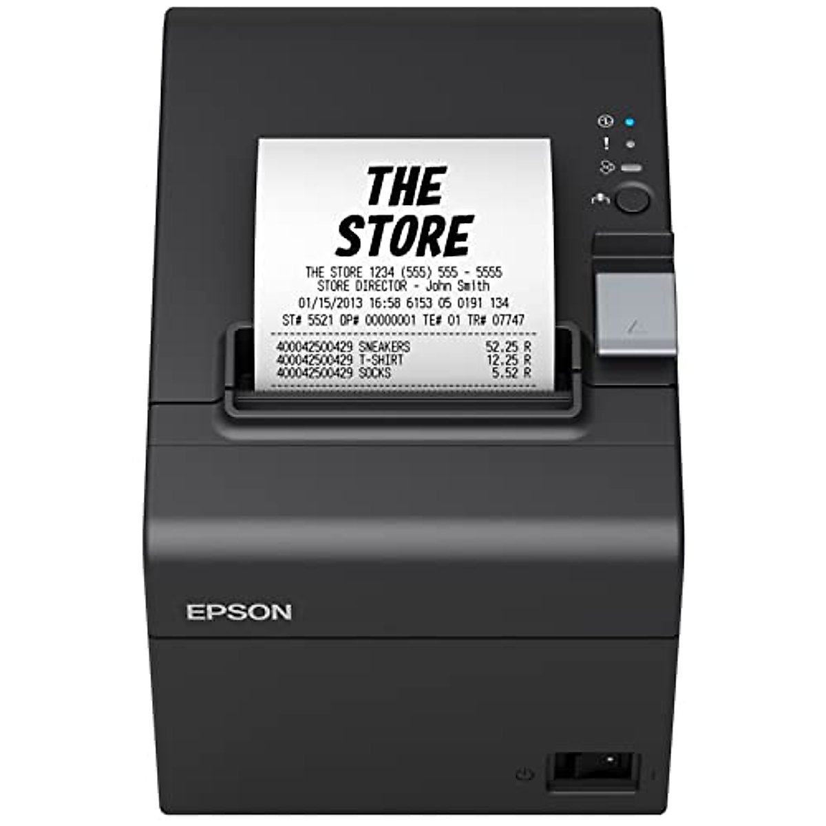 Epson TM-T20III Thermal POS Receipt Printer, Black - USB Type B, Parallel Interfaces and DK Port - Print Speeds Up to 250mm/sec, 203 dpi, Auto-Cutter, Monochrome, DAODYANG Printer_Cable