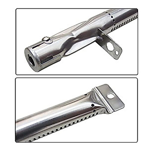 YIHAM KB884 Gas Grill Parts Stainless Steel Pipe Tube Burner Replacement for Kenmore, BBQ Pro, K Mart, Members Mark, Outdoor Gourmet, Lowes Model Grills, 15 3/8 inch, Set of 4