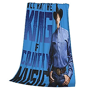 80"x60" Durable George or Strait Warm Flannel Blanket Soft Fleece Blanket Fleece Throw Quilt Summer Quilt