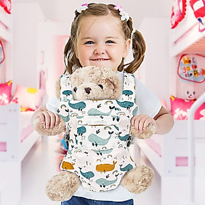 Vollence Baby Doll Carrier Front and Back Backpack Doll Carrier for 14 to 25 inch Dolls