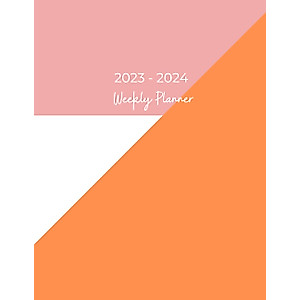 Weekly Planner 2023-2024: Student 8.5 x 11 notebook