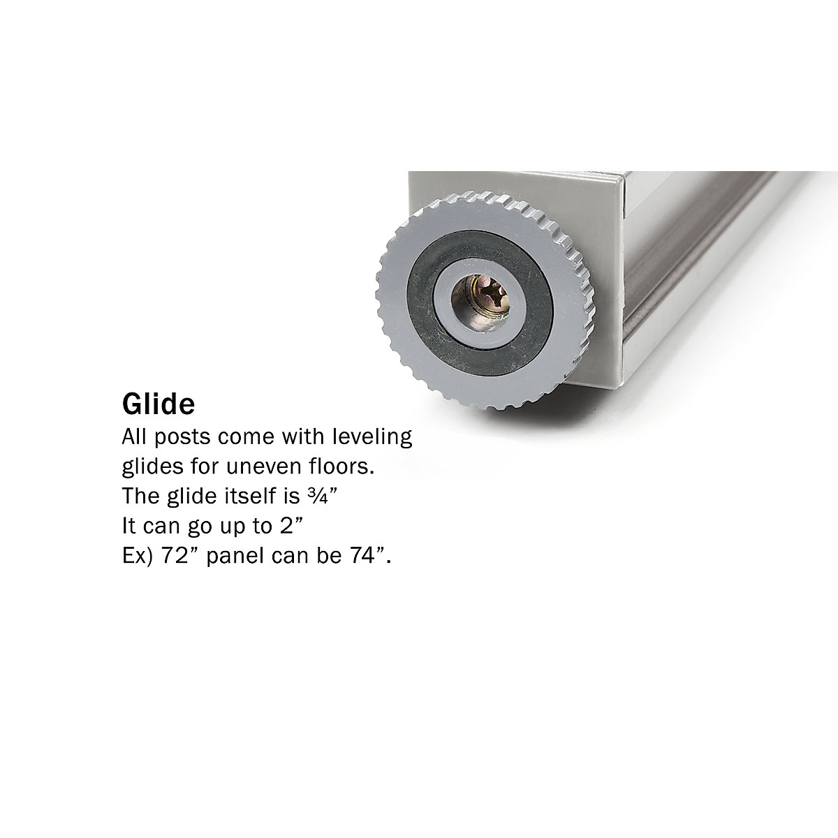 GOF Office Partition Single Full Fabric Panel (L-Post 72" h)