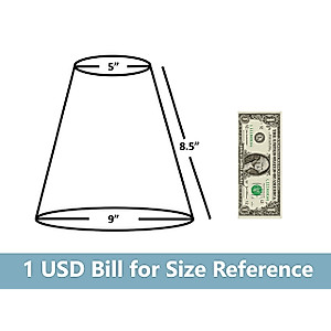 Urbanest Off White Mushroom Pleated Hardback Lamp Shades, Set of 2, 5x9x8.5 Inch (Spider)