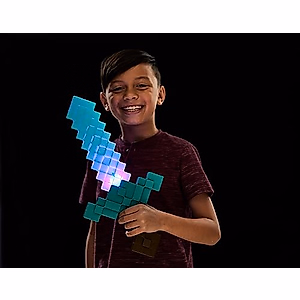 Mattel Minecraft Toys, Enchanted Diamond Sword with Lights & Sounds, Role-Play Gift for Kids