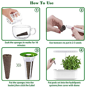 151 Pcs Seed Pod Kit for Hydroponic Growing System, Grow Anything Kit with 50 Pieces Replacement Grow Sponges,24 Grow Baskets, 24 Grow Domes(Not Include Seeds)