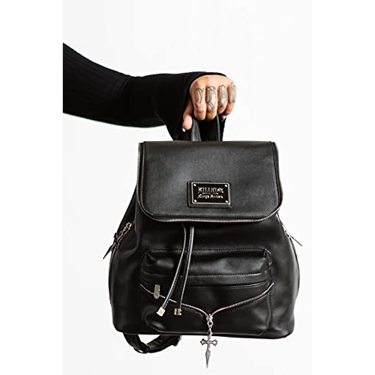 Killstar Cross My Heart Goth Punk Emo Zip Detail Handbag Backpack
