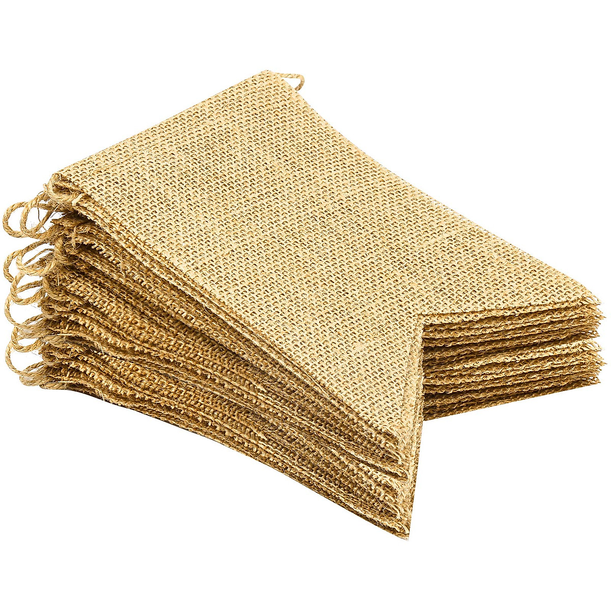 Purture 20Pcs Burlap Banner, 14.5 Ft Swallowtail Flag, DIY Hand Painted Decoration for Holidays, Camping, Wedding and Party, New Year Decorations, Merry Christmas Banner, Indoor Christmas Decoration