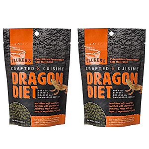 Fluker's 2 Pack of Crafted Cuisine, 6.75 Ounces Each, Moist Diet for Adult Bearded Dragons and Omnivorous Reptiles