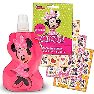 Walt Disney Studio Disney Minnie Mouse School Backpack With Lunch Box For Girls ~ 4 Pc Bundle With 16 Minnie School Bag, Lunch Bag, Water Pouch And Stickers (Minnie Mouse School Supplies)