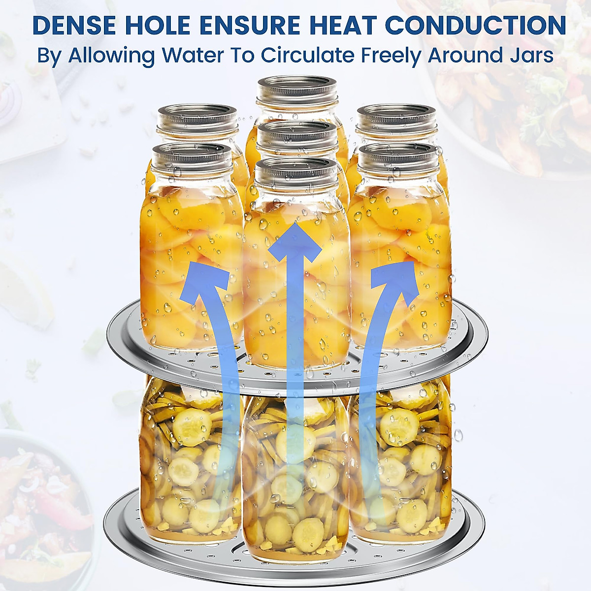 KORCCI Pressure Canner Rack 2Pcs - Stainless Steel Canning Rack for Pressure Cooker, 11 Inch Canning Racks for Water Bath Canner, Canning Supplies - Compatible with Presto, All-American and More