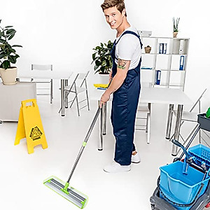 18" Microfiber Mop for Floor Cleaning, Microfiber Floor Mop with 57" Stainless Steel Handle,4 Reusable Washable Mop Pads and Mop Pads Brush,Microfiber Mop for Hardwood,Laminate,Tile,Floor Cleaning