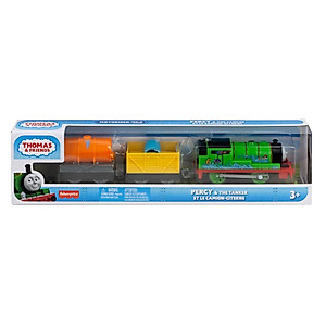 Thomas & Friends Percy and Troublesome Truck, Battery-Powered Motorized Toy Train for Preschool Kids Ages 3 Years and up