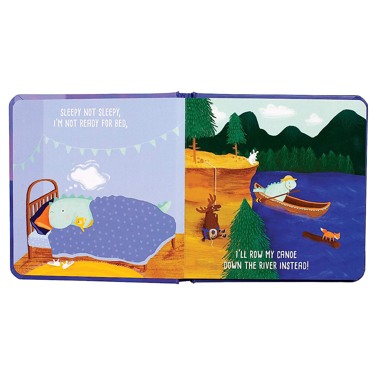 Manhattan Toy Sleepy Not Sleepy - A Tiny Dino's Bedtime Adventure Baby Board Book, Ages 6 Months and up