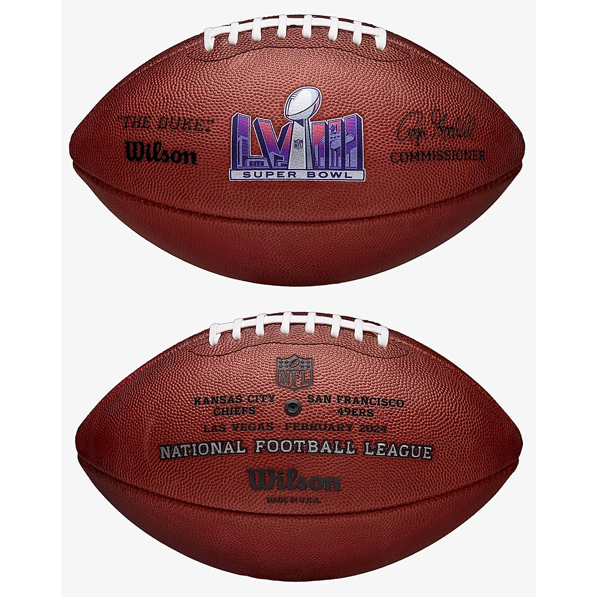 WILSON Super Bowl 57 Official Leather Game Football - Chiefs vs. Eagles