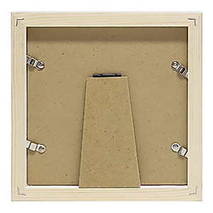 Picture Frames 4x4 White Nature Solid Wood 2 Pack for Wall Mount and Tabletop Display