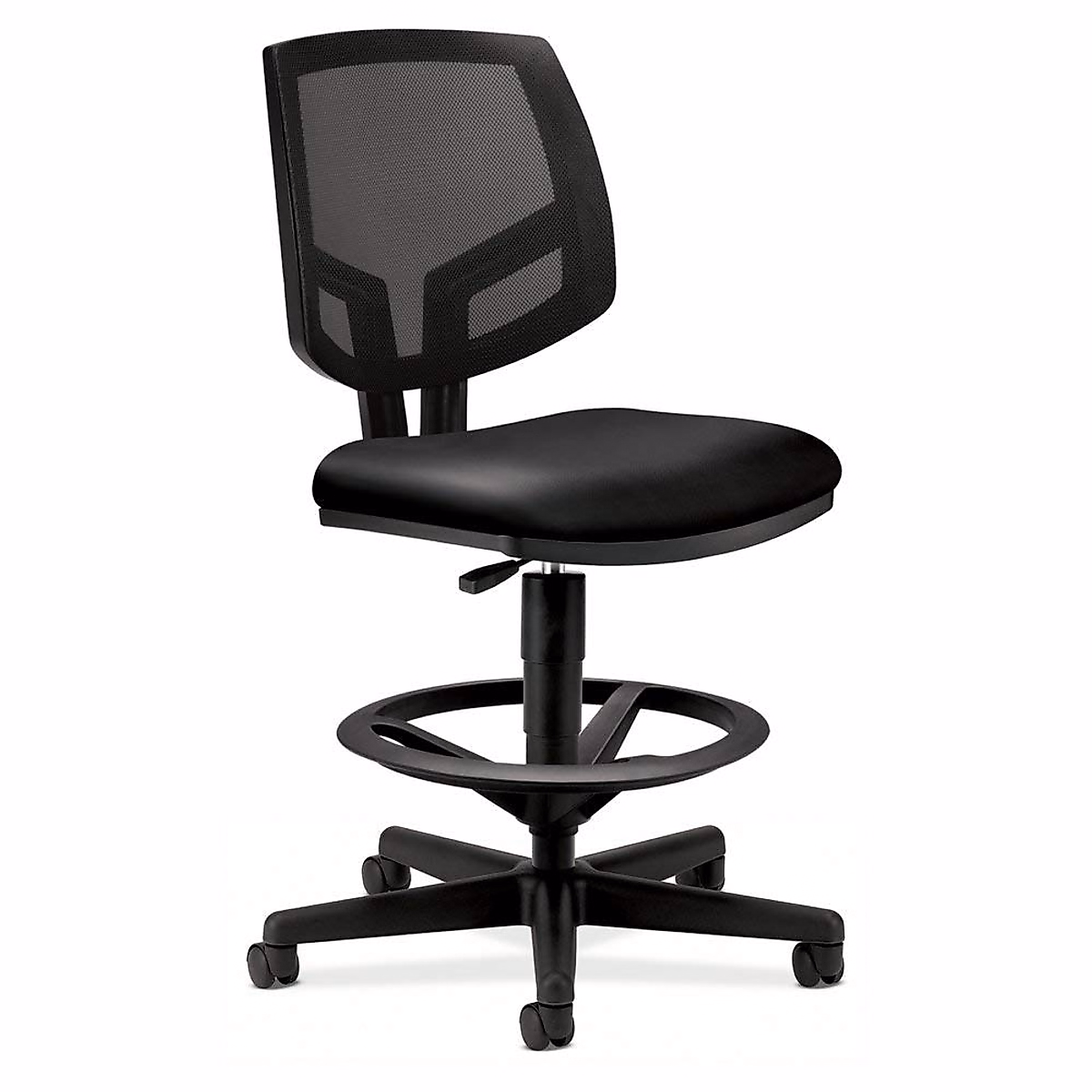 HON 5715SB11T Volt Series Mesh Back Adjustable Leather Task Stool, Black