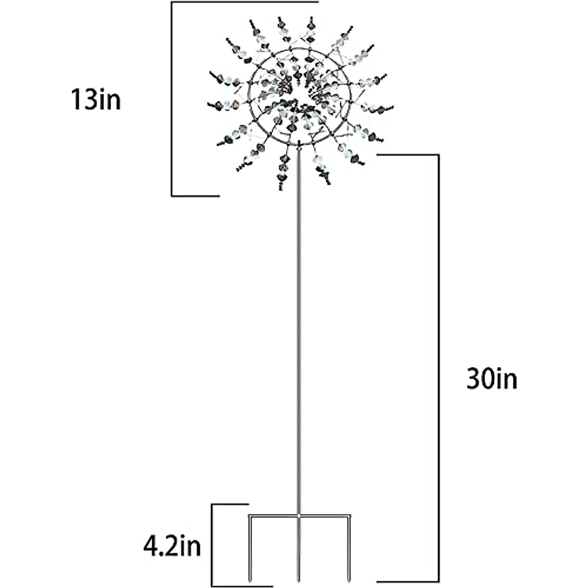 Kinetic Metal Wind Spinners - 3D Magic and Unique Wind Spinner for Outdoor Garden,Yard & Lawn Decration - 360° Dual Rotors Wind Mill with Modern Functionality