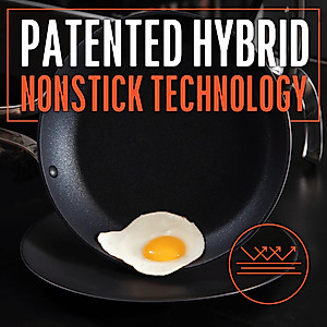 Emura Professional 10 inch Non Stick Frying Pan | Cookware Aluminum Nonstick Coating Skillet | PFOA and PTFE free, Scratch Resistant, Induction & Oven Safe Cooking | All stovetops