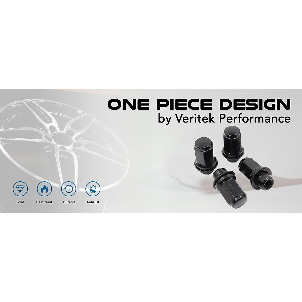 Set of 24 Veritek 12x1.5mm 1.87 Inch 47mm Length 13/16 Hex OEM Factory Mag Washer Style Black Lug Nuts for Lexus Toyota Tacoma 4 Runner FJ Cruiser SR5 Pre-Runner TRD Off-Road Limited OEM Replacement