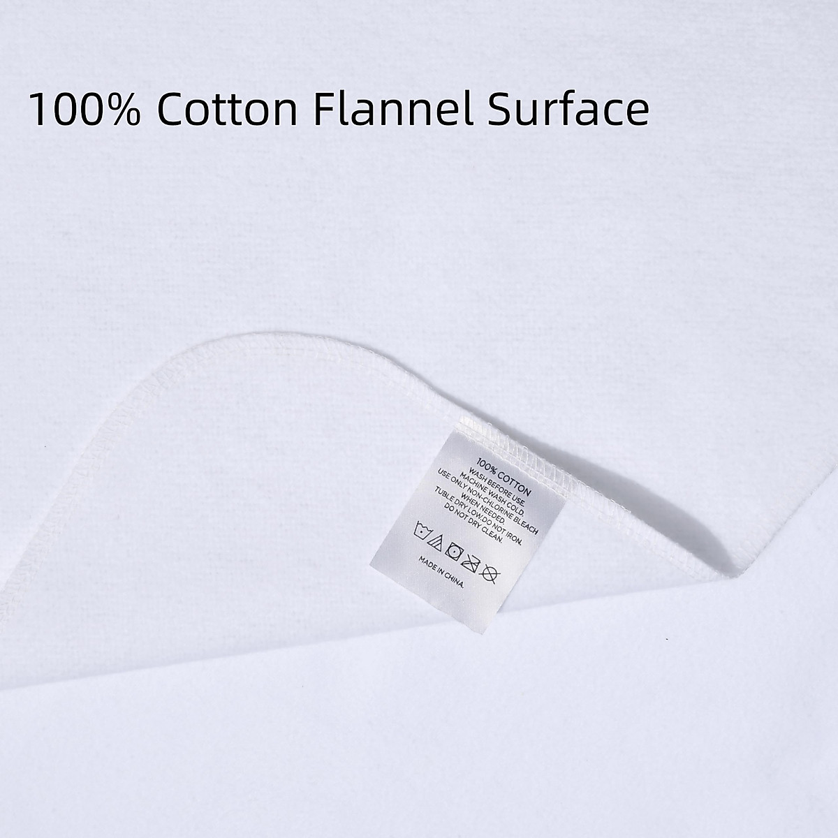 2 Pack Waterproof Crib Pad 27" x 50", Crib Mattress Protector Pad, Reusable Incontinence Flannel Crib Protector Pad for Baby, Toddler, Elders and Pets White