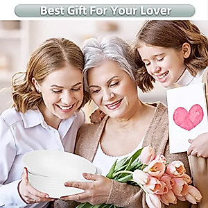 GEHE Pasta Bowls 34oz, 8.6" Large Salad Bowls, White Serving Bowls for Kitchen, Bamboo Fiber Pasta Bowls Set of 6, Dinner Bowls and Pasta Plates for Salad, Soup and Dishwasher Safe, House-warming Gift