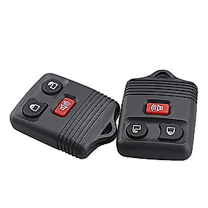 Car Key Fob Remote Case for Ford F150 F-150 F250 F-250 F350 E350 Super Duty Edge Excursion Escape Explorer Lincoln Mazda Mercury Keyless Entry Remote Starter Control Shell (3 Buttons, 2 Pack)