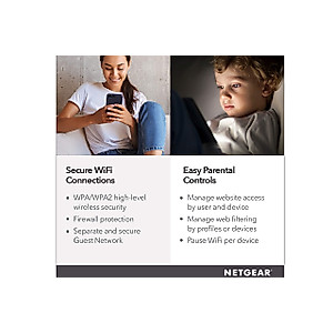 NETGEAR Nighthawk R7350 AC2400 Router: Fast Beamforming Wi-Fi for Gaming, 4K UHD Streaming. 2400Mbps, 2500 Sq Ft, QoS, Dual Core, 2.4 + 5GHz, 5 x GIGABIT + USB 3.0 Port, Smart WiFi Router R7350-NAS