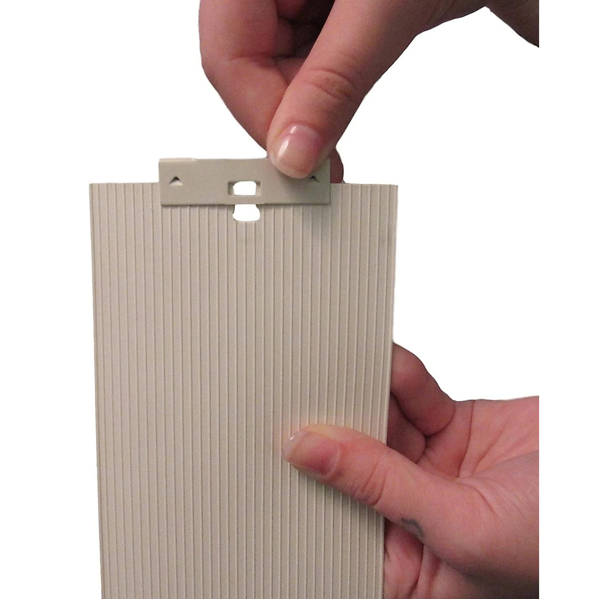 GMA Group Vertical Blind Repair Clips with Curved Vane Saver for Window Blinds, Fixes Broken Tabs - Window Blinds Replacement Slats(10 PK, Ivory)