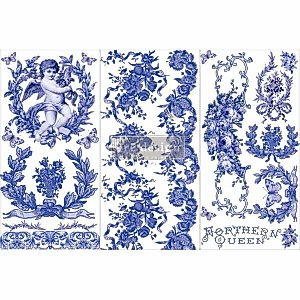 Beautiful French Blue | Mini Decor Transfers | Redesign with Prima Furniture Mixed Media