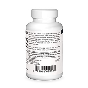 Source Naturals L-Citrulline - Supports Exercise Recovery, Energy and Detoxification*, 1,000 mg - 30 Tablets