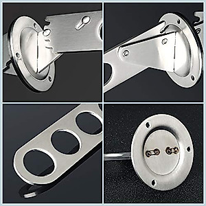 Alise Clothes Hanger Clothing Multiple Hook Wardrobe Hanging System Closet Storage Organizer Holder Wall Mounted,Stainless Steel Brushed Nickel