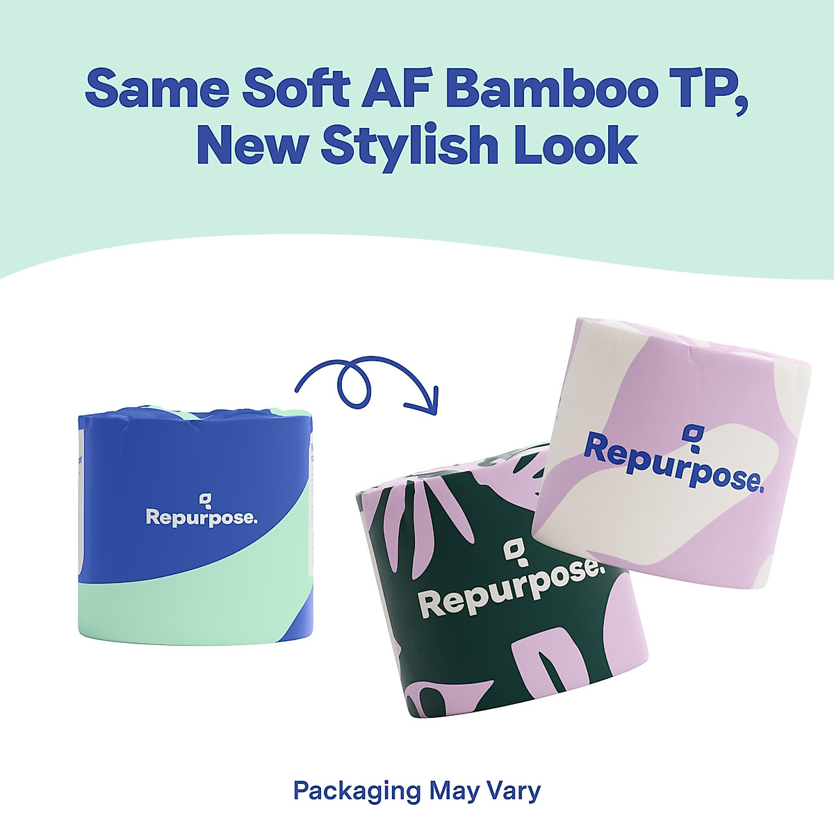 Repurpose 100% Bamboo Toilet Paper, 3-Ply, Tree-Free, Plastic-Free, FSC Certified, Septic Safe, Fast Dissolving, RV-Friendly, 12 Rolls (300 Sheets/Roll), No Fragrance/Dyes