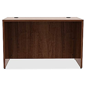 Lorell Essentials Desk, Walnut Laminate