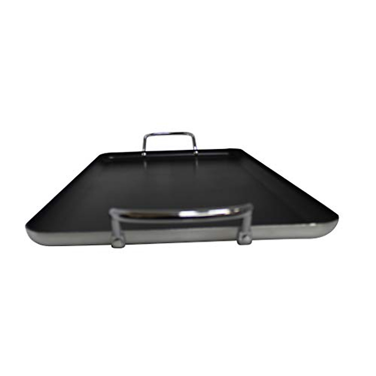 Imusa USA Nonstick Stovetop Double Burner Griddle with Metal Handles, 17-Inch, Black