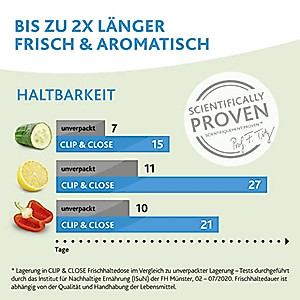 Emsa Clip and Close Storage Container, Rectangular, 125.1 Ounces