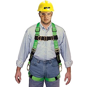 Honeywell Miller by Honeywell P950FD-7/S/MGN DuraFlex Python Full-Body Harnesses with Side D-Ring, Small/Medium, Green