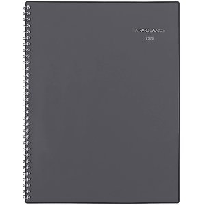 2022 Monthly Planner by AT-A-GLANCE, 8-1/2" x 11", Large, DayMinder, Gray (GC47007)