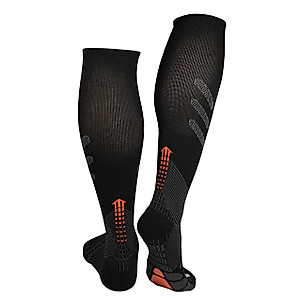 Vitalsox Sports Outdoor Compression Pair Equilibrium Socks, Black, Large US
