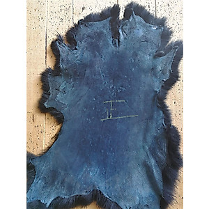 Natural Tanned Assorted Rabbit Pelts Rabbit Fur Hide (10" by 12" Rabbit Pelt with Sewing Quality Leather) (Natural Black)