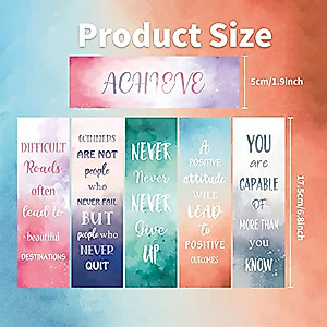 12 PCS Inspirational Bookmarks for Women Men, 12 Styles Encouraging Bookmarks for Kids Students, Positive Bookmarks Bulk for Reading Lovers Teachers School Home