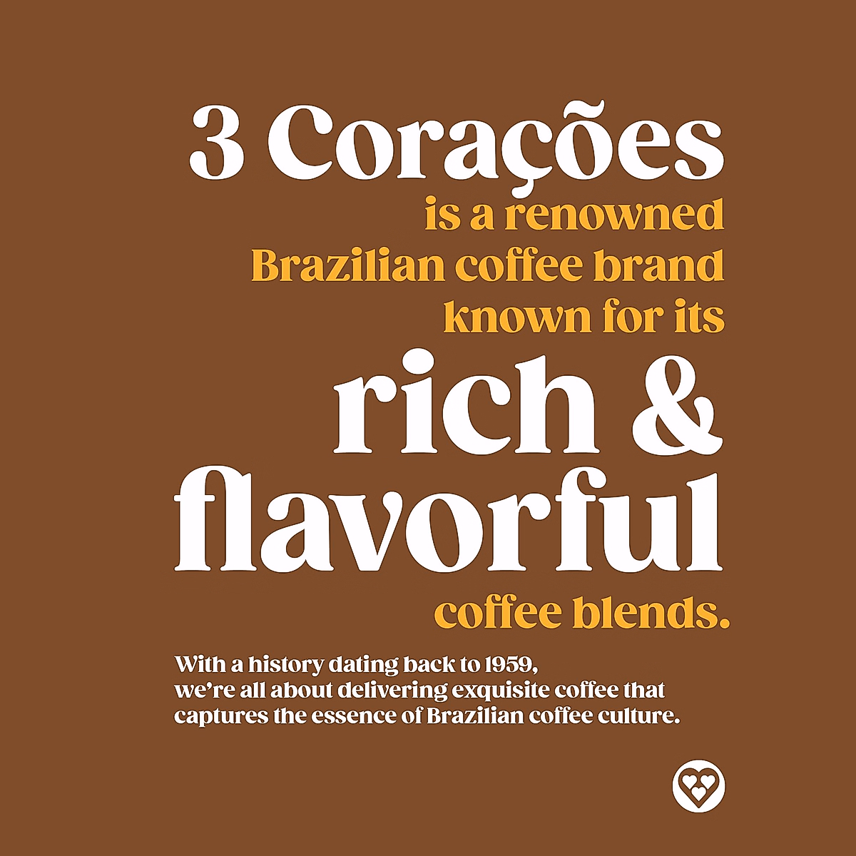 3 Coracoes Extra Forte Brazilian Ground Coffee - 17.6 ounces - Vacuum Sealed Pack of 4 - Fine Ground Coffee Dark Roast - Naturally Processed for Unique Flavor, Aroma, and Full Body Texture…