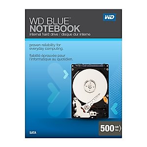 WD Blue Notebook 500GB SATA 3.0 Gb/s 2.5-Inch Internal Notebook Hard Drive Retail Kit