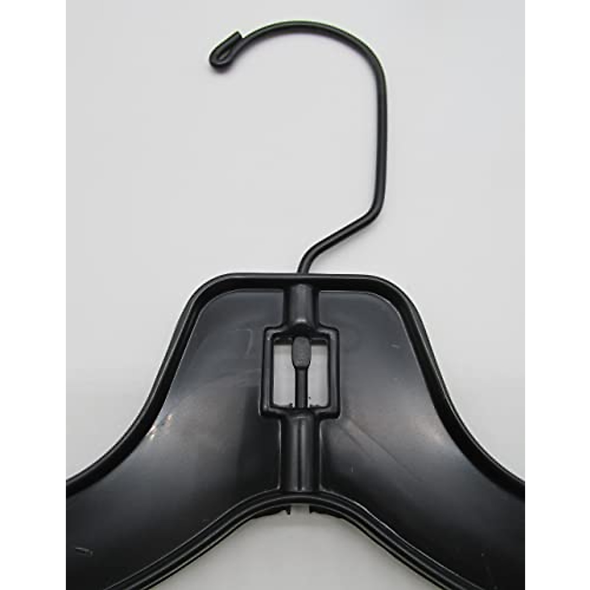 NAHANCO 2500BH Plastic Shirt/Dress Hangers with Black Swivel Hook, Heavy Weight, 17", Black (Pack of 100)